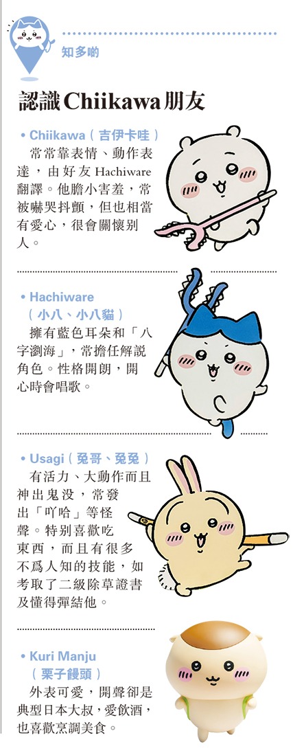知多啲：認識Chiikawa朋友 - 20250802 - CULTURE & LEISURE - 明報 Our Lifestyle