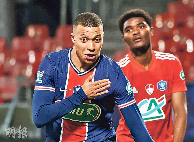 麥巴比梅開二度 PSG法足盃闖16強 - 20210308 - 體育 - 每日明報 - 明報新聞網