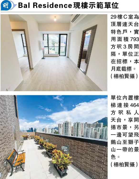 Bal Residence推特色戶 月底截標 - 20240713 - 經濟 - 每日明報 - 明報新聞網